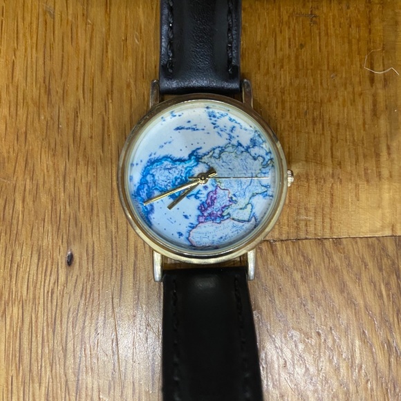 Urban Outfitters | Accessories | Watch With World Map Face | Poshmark